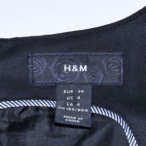 H&M | Dresses | H M Black Sundress Size 4 Lbd Coated Cotton | Poshmark